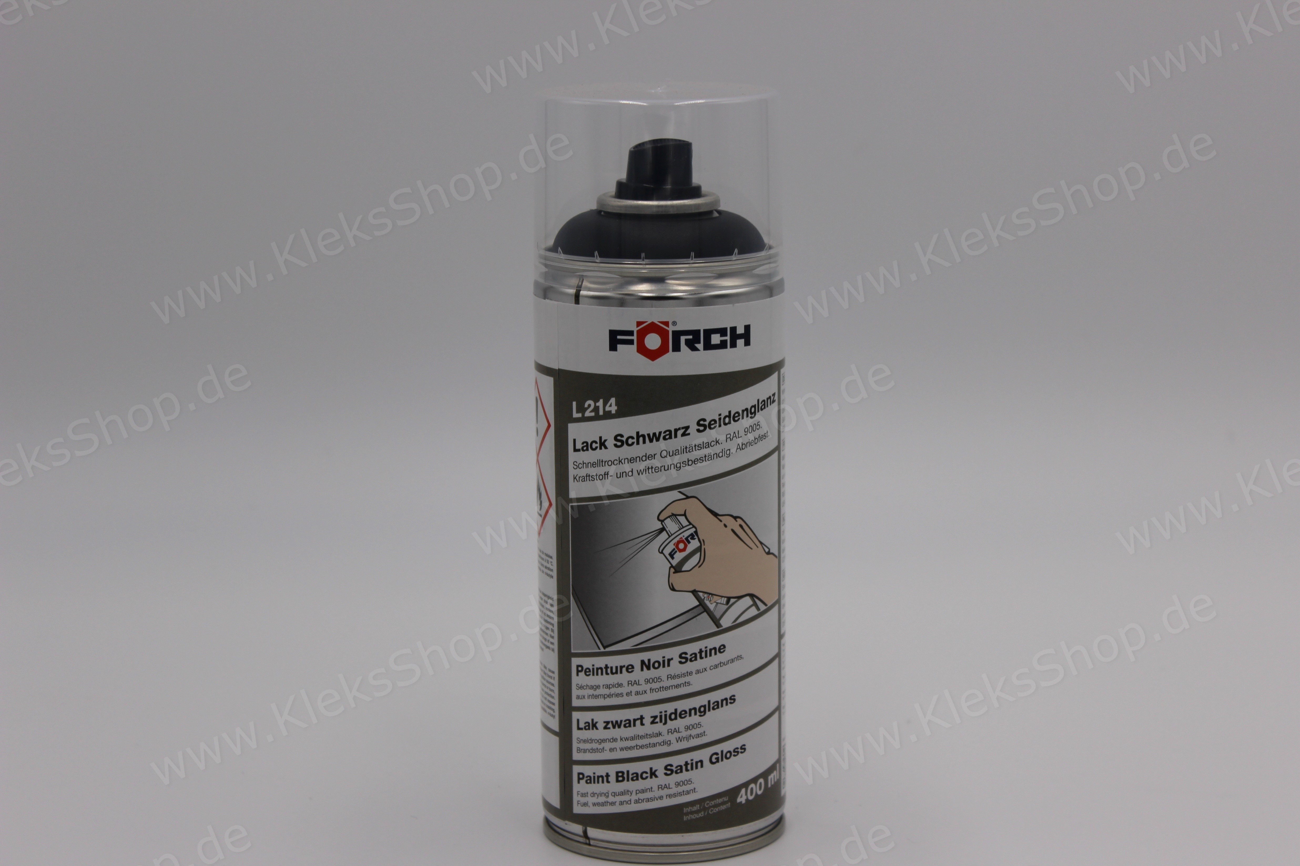 Förch Schwarz SG RAL 9005 Lackspray L214 400ml | Grundierungen, Lacke ...